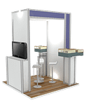 Stand 2x2 ARA, sistema Octanorm para plazas en Cancún