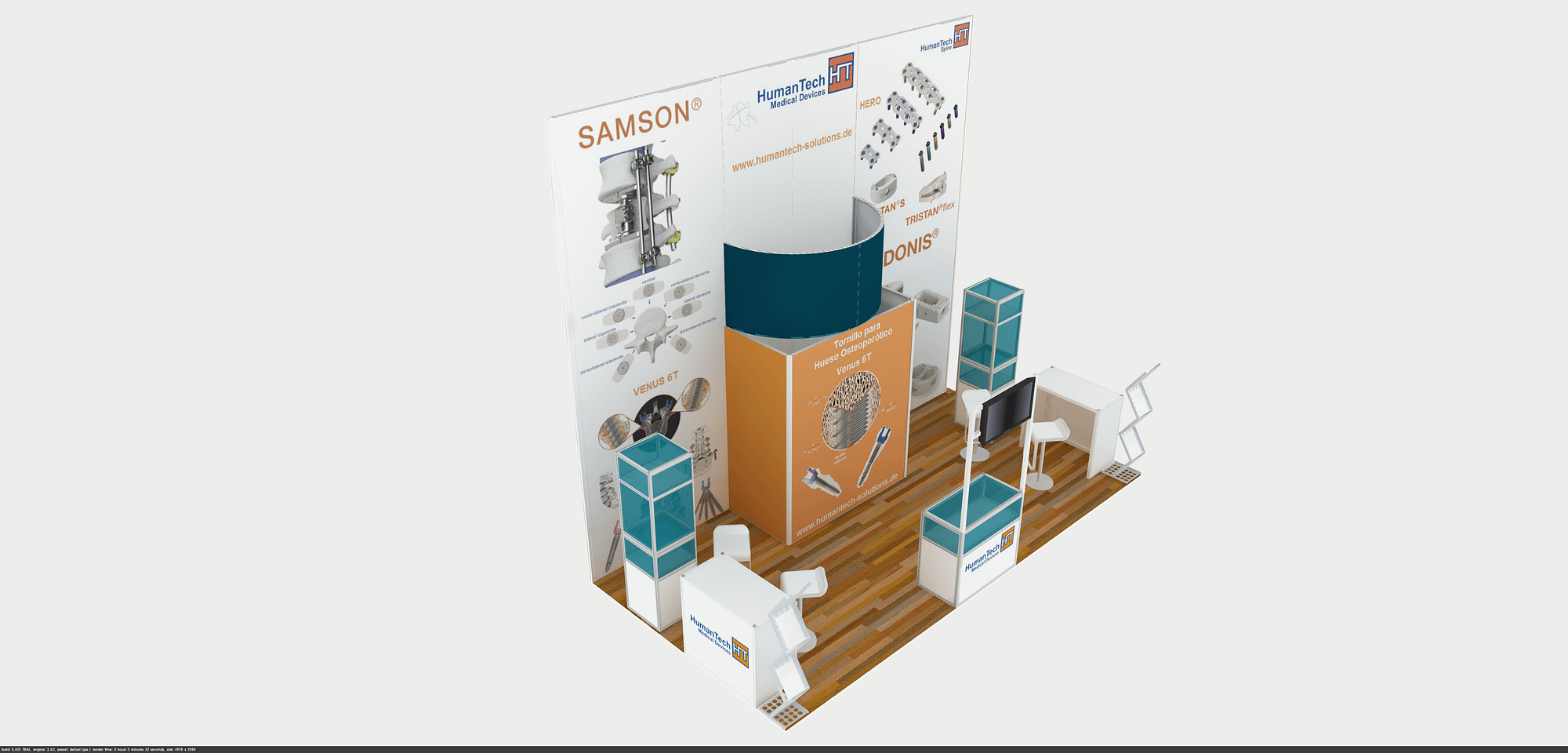 Diseño de Stand 6x3 para Human T. en AMCICO 2019