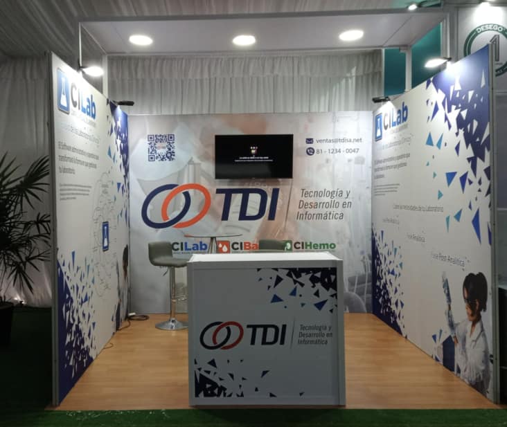 Diseño de Stand 3×3 para TDI en EXPOLAB Riviera Maya 2024