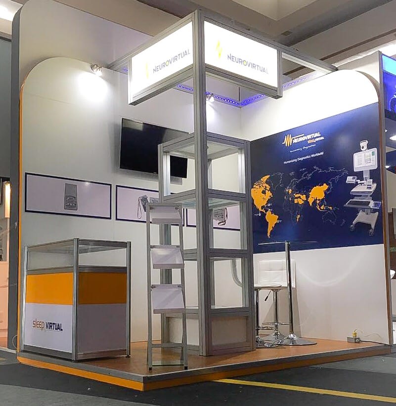 Diseño de Stand 3x2 para Neurovirtual