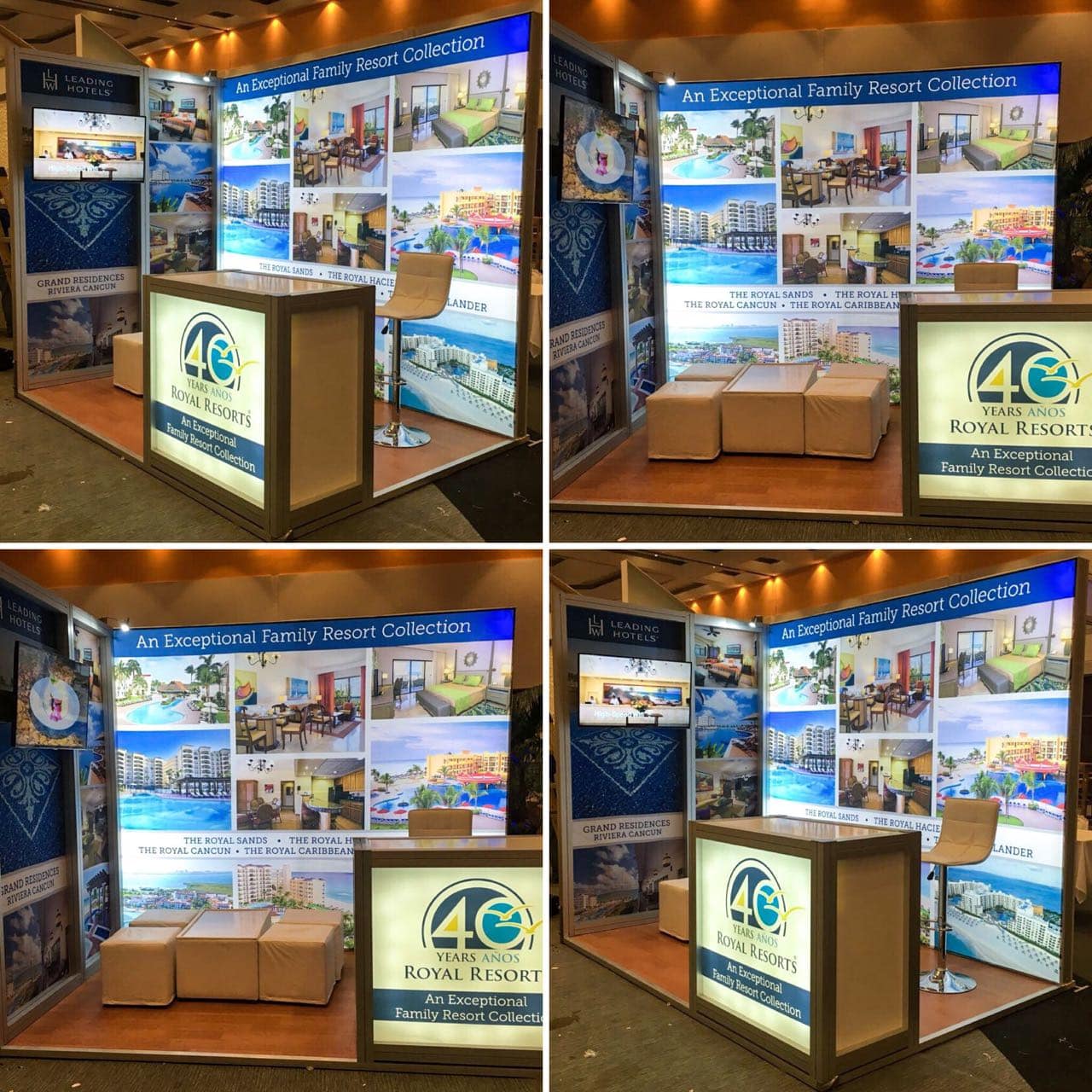 Diseño de stand 3x2 Royal Resort.Maxima & Octalumina.