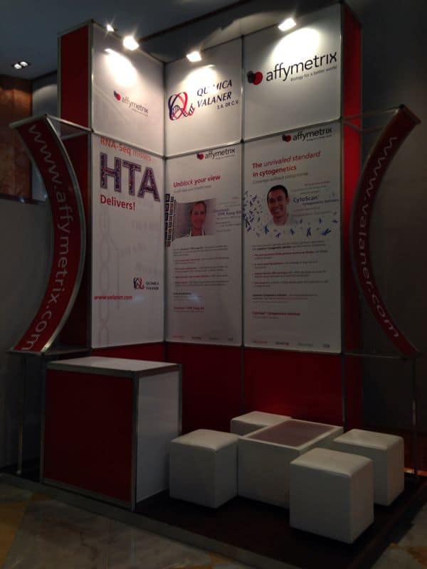 Diseño de Stand 3x3 para Quimica Valaner en Congreso de Genética Humana.